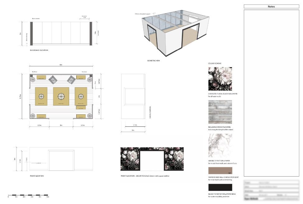 exhibition stand plan and isometric 3D design